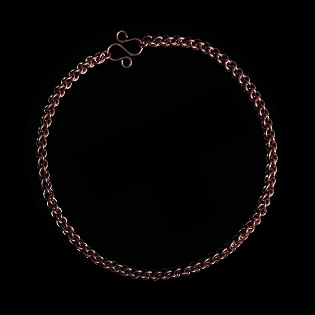 Lothbrok Viking Chain Hand-forged Copper Necklace, 58cm Heavy Viking ...