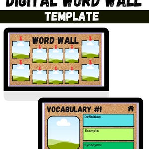 Digital Word Wall Science Math Social Studies EL/ML/ESL Language Arts ...