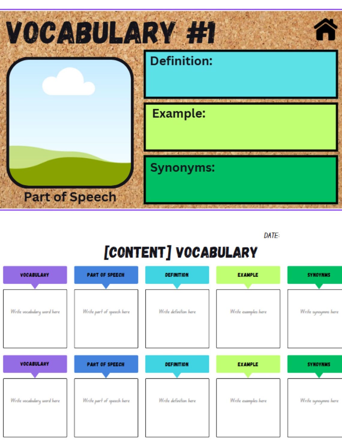 Digital Word Wall Science Math Social Studies EL/ML/ESL Language Arts ...