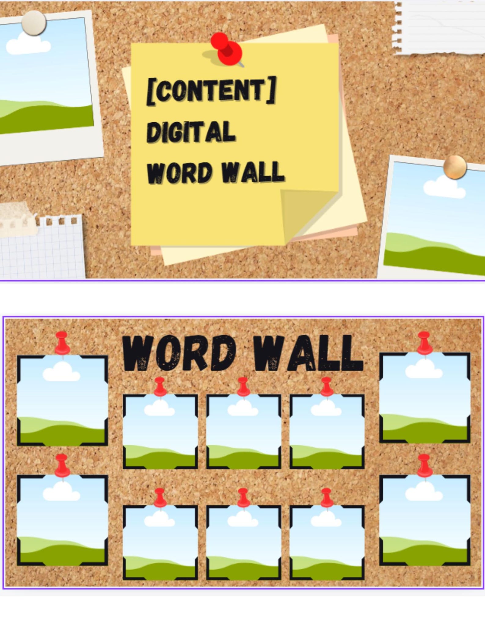 Digital Word Wall Science Math Social Studies EL/ML/ESL Language Arts ...