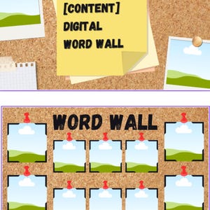 Digital Word Wall Science Math Social Studies EL/ML/ESL Language Arts ...