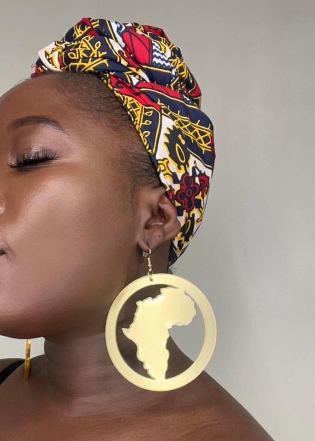 Acrylic African Map Dangle Earrings: Bold Statement Jewelry - Etsy