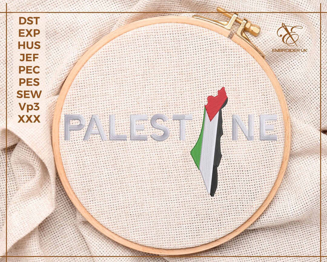 All Eyes on Rafah, Free Palestine Machine Embroidery, Gaza Embroidery ...