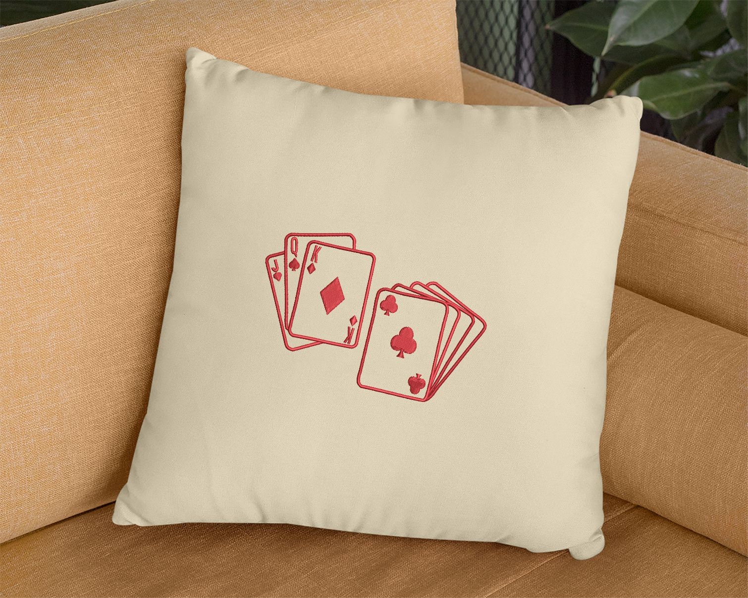 Machine Embroidery Playing Cards Design, Digital Embroidered Cards ...