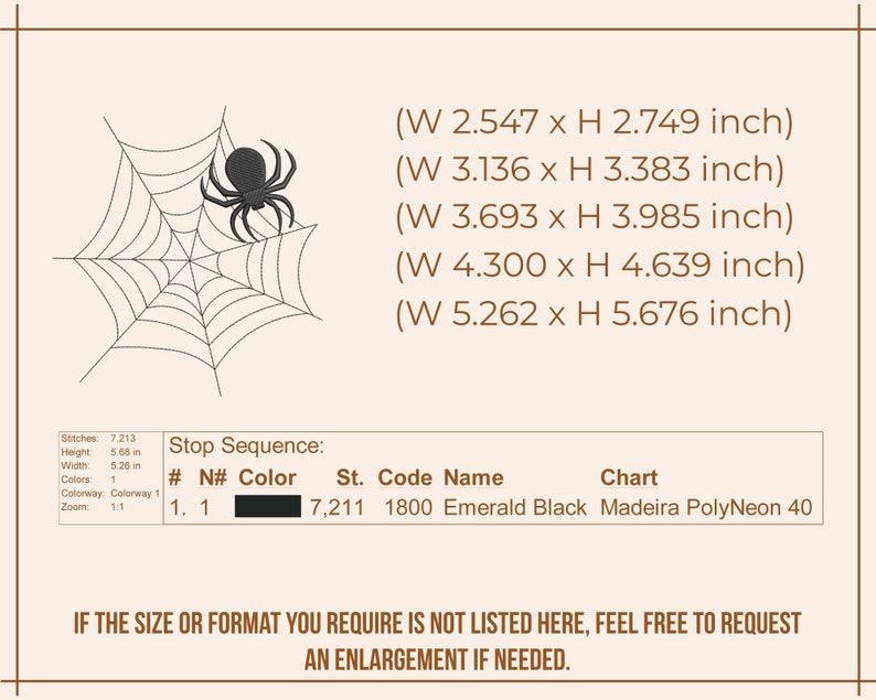 Embroidered Spider Web Designs, Halloween Spider Machine Embroidery ...