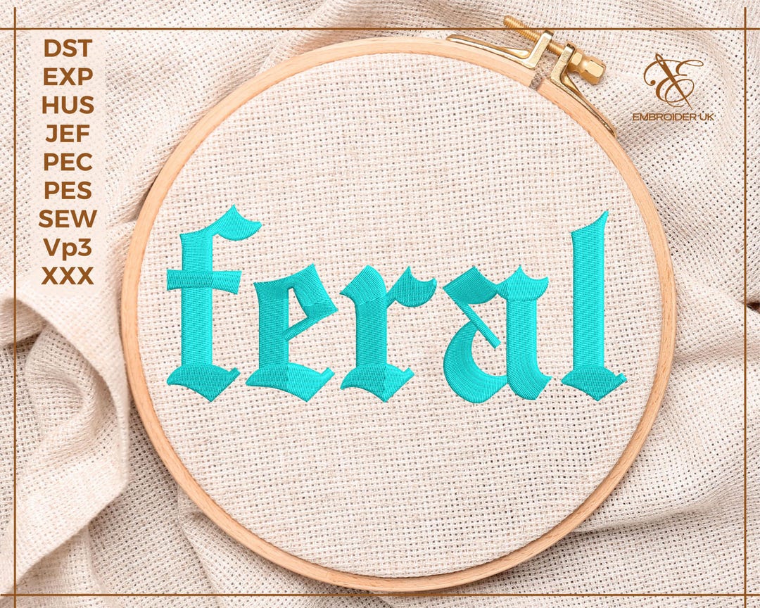 Embroidered Feral Design, Adult Humor Machine Embroidery, Raise Them ...