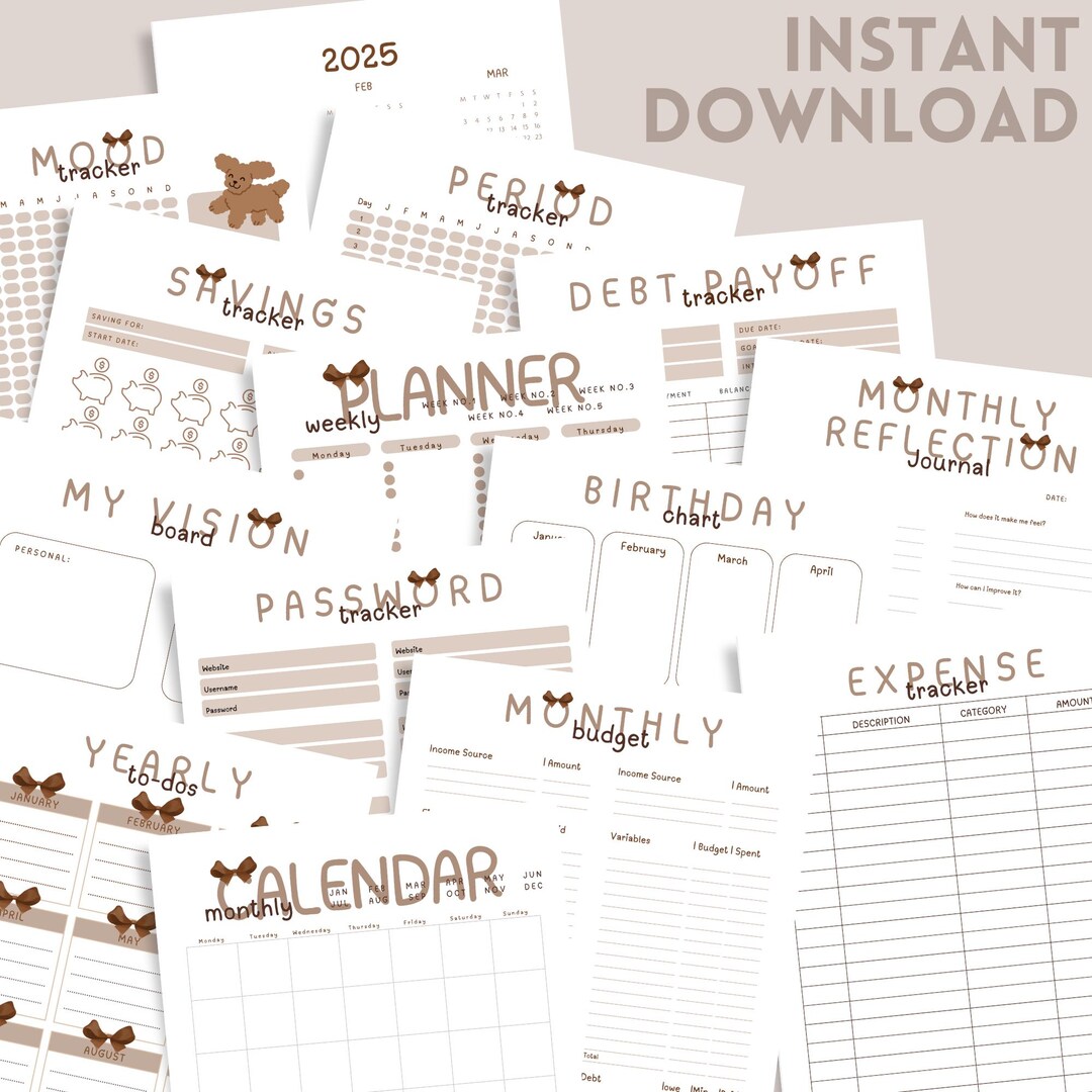 Brown Bear Paycheck Budget Planner by Paycheck Brown PDF Template ...