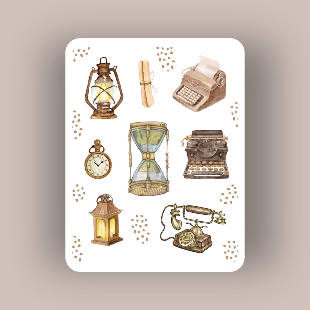 Vintage Academia Sticker Sheet Planner Sticker Sheet for Her Cute ...