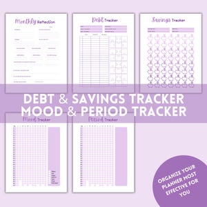 Purple Budget Planner Printable: Finance Tracker (monthly, Weekly ...