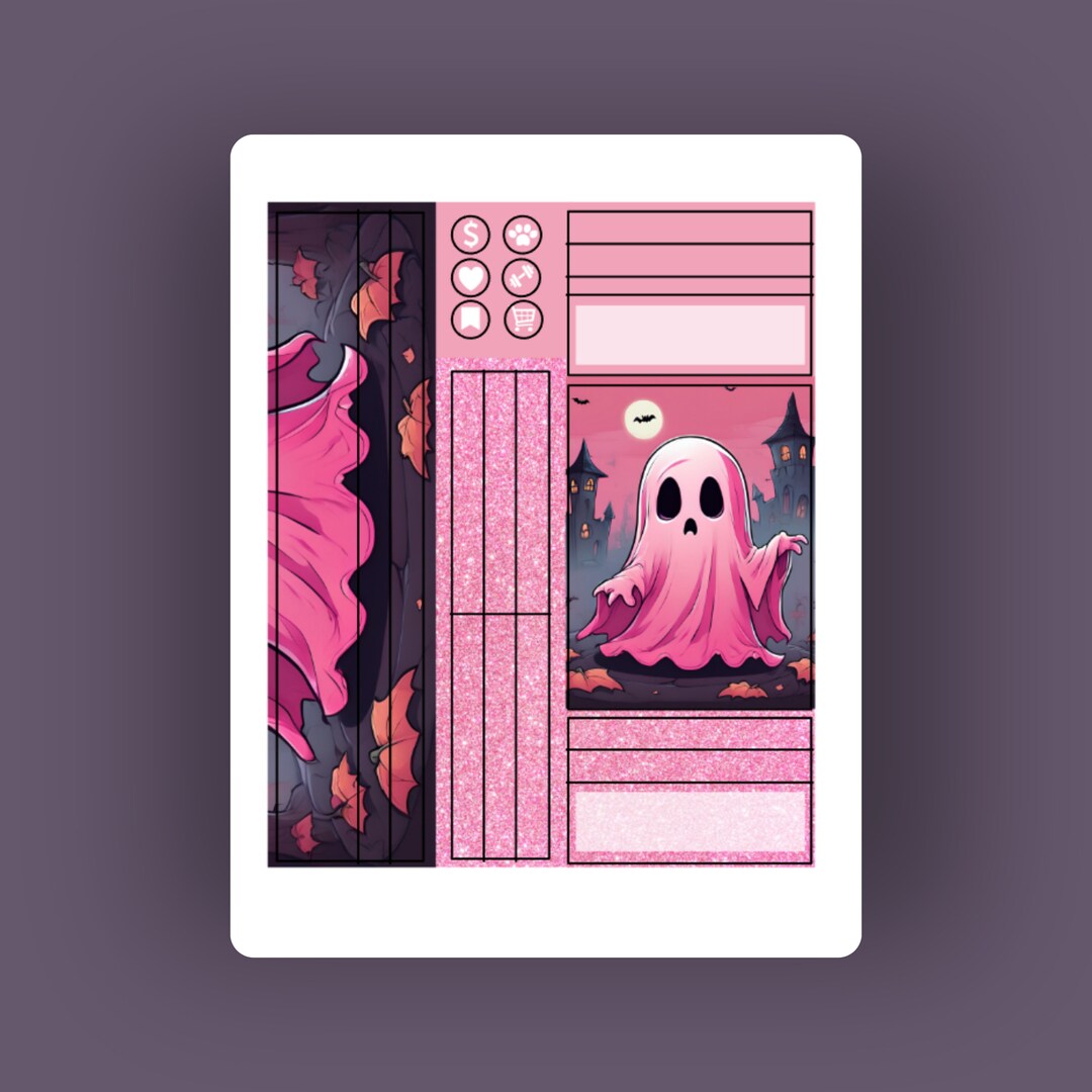 Halloween Spooky Ghost Sticker Sheet Ghost Planning Stickers Bullet ...