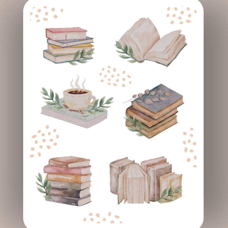 Greenery Books for Your Planner Greenery Gift Leaves Sticker Sheet Set ...