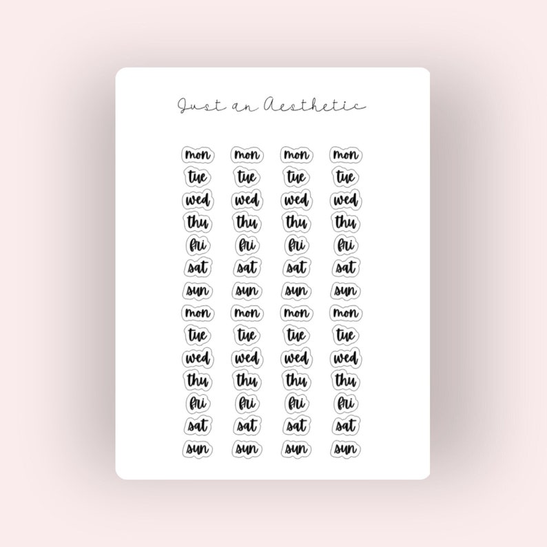 Aesthetic Monthly Weekly Stickers for Your Planner Sticker Sheet Set ...
