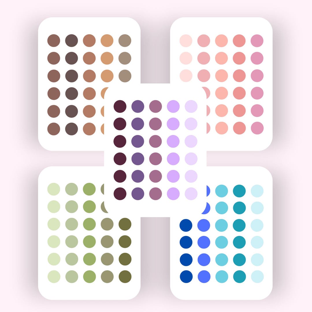 Round Sticker Sheets for Planning Tiny Stickers for Scrapbooking Mini ...