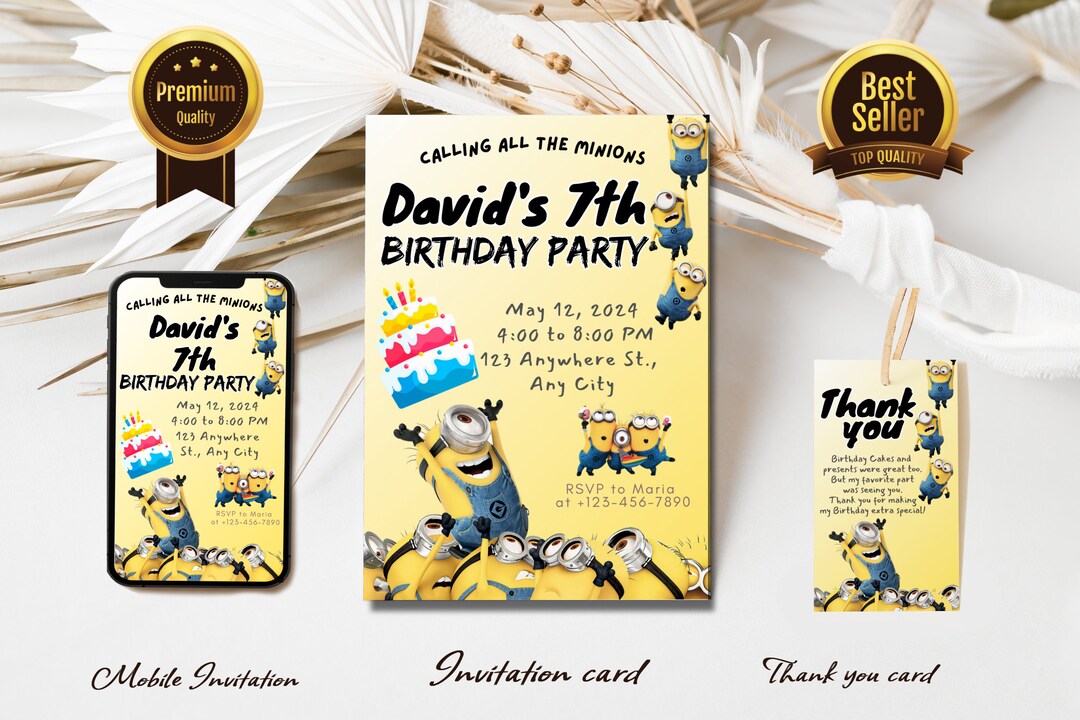 Editable Minion Birthday Invitation Template Calling All Minions ...