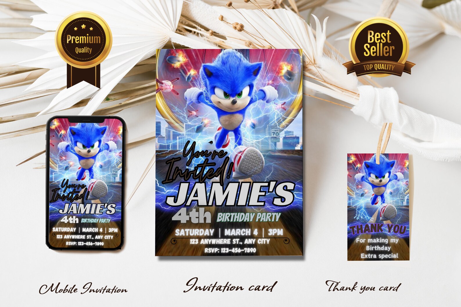 Editable Sonic Birthday Invitation Template Sonic the - Etsy
