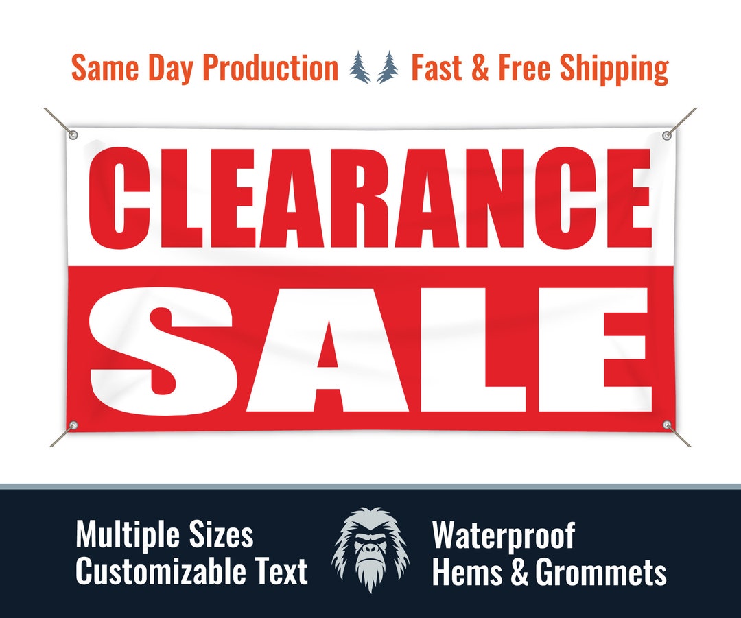 Clearance Sale Vinyl Banner for Your Business, Heavy Duty, Grommets ...