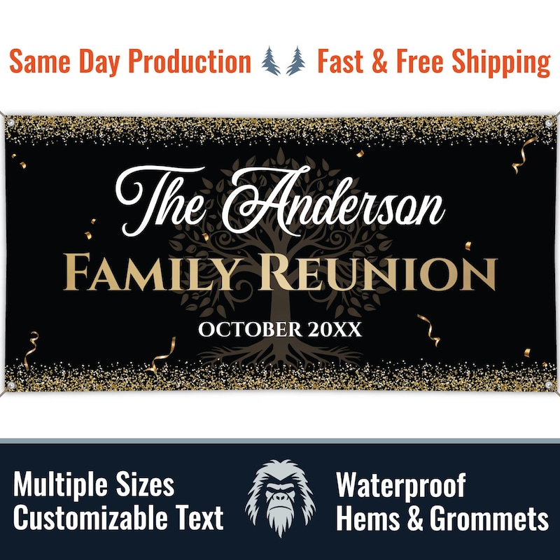 Reunion Banner - Etsy