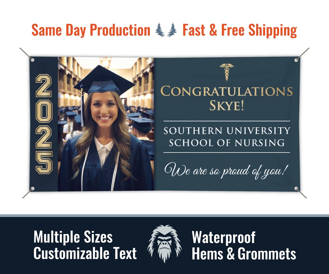 Congratulations Medical School Grad Custom Graduation Vinyl Banner With ...