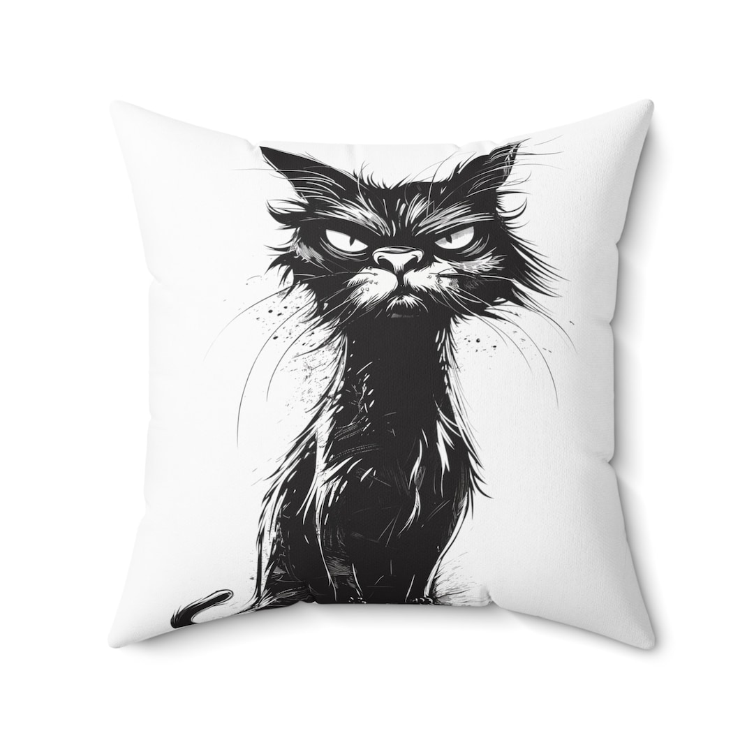 Wake Me up Cat When Its Time to Sleep Square Pillow, Funny Cat Pillow ...