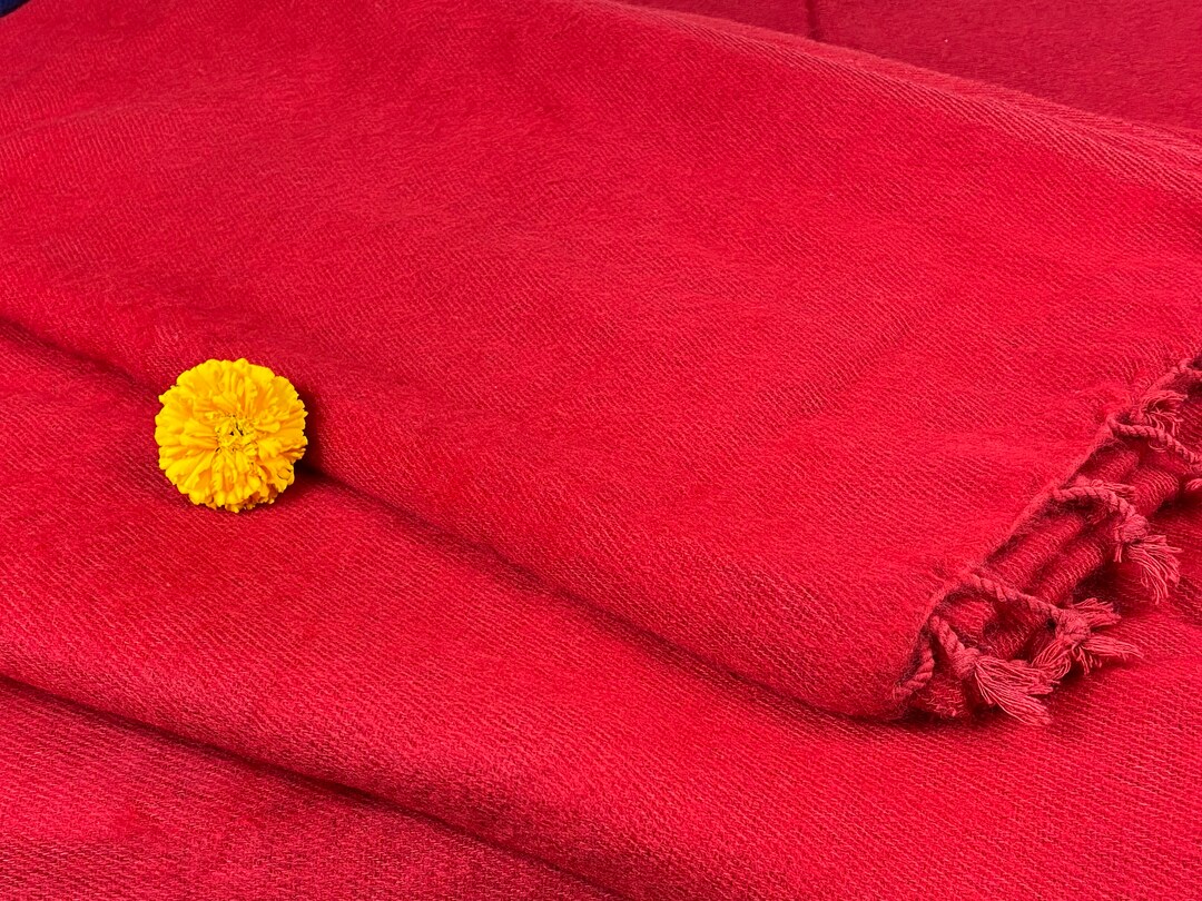 Large King Size Red Yak Wool Blanket Soft 280/152 Centimetres Oversized ...