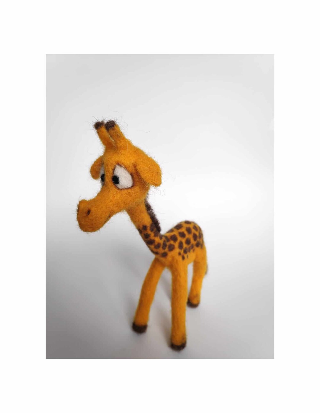 Needle Felted Giraffe / Wool Sculpture / Animal Decor / Soft Figurine ...