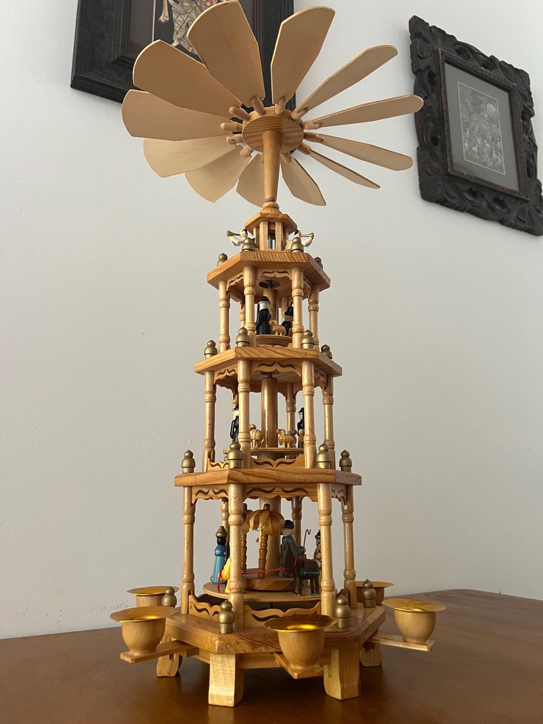 Large German Vintage Christmas Nativity Pyramid Erzgebirge - Etsy