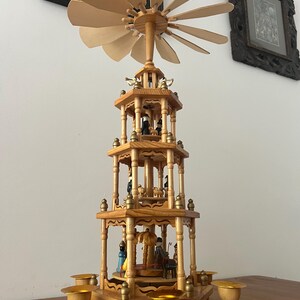 Large German Vintage Christmas Nativity Pyramid Erzgebirge - Etsy