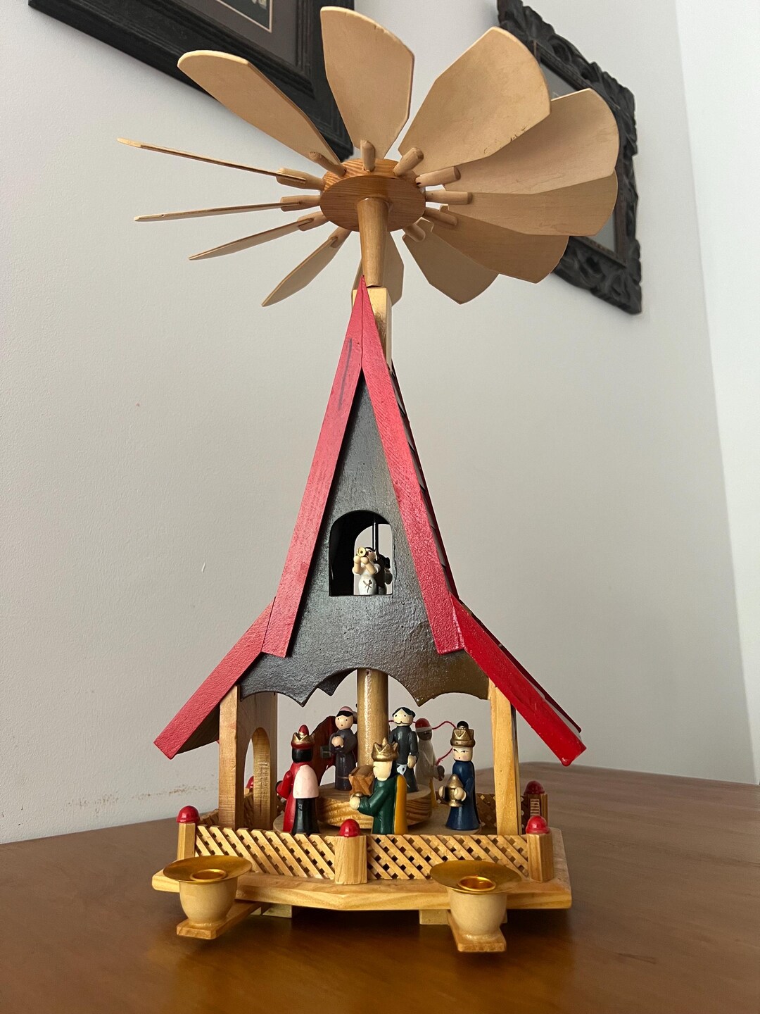 Vintage German Christmas Nativity Pyramid Erzgebirge Handmade - Etsy