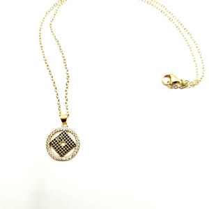NA Symbol Pendant Necklace - 14k Gold-plated Handmade Adjustable Chain ...