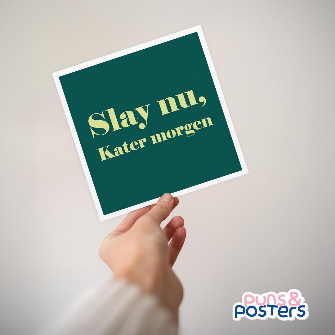 Birthday Card "slay Now, Hangover Tomorrow" - Funny Gen Z Texts ...