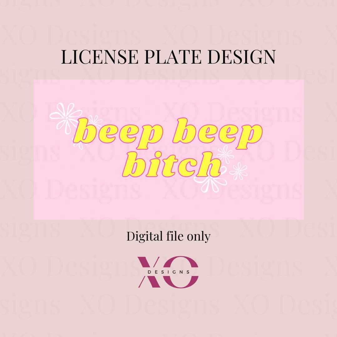 Beep Beep License Plate PNG Design Sublimation Design Car Plate Design ...
