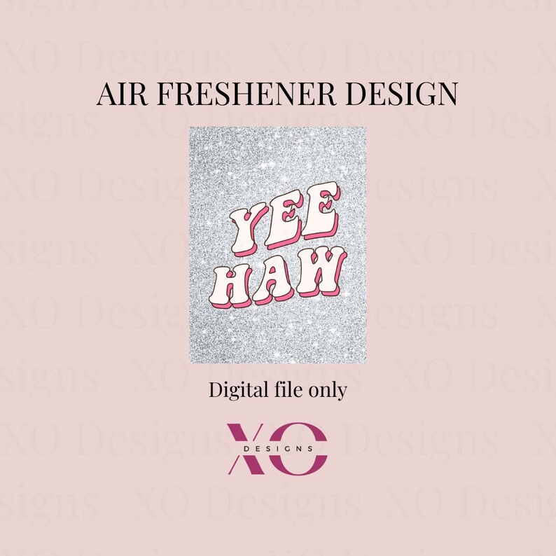 Glitter Yeehaw Car Freshener PNG, Digital PNG File, Instant Download ...