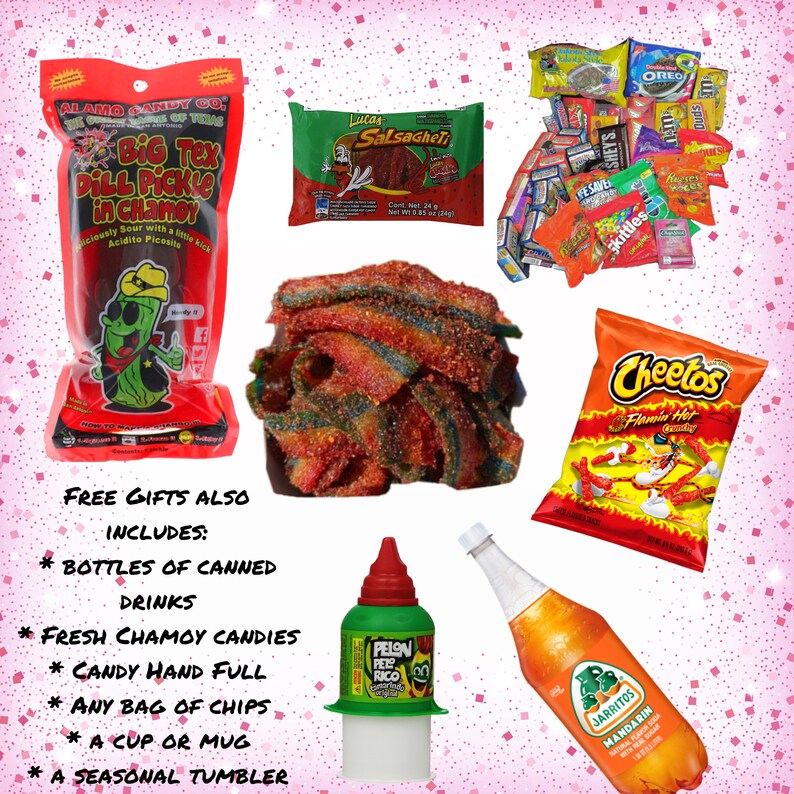 13 Items Chamoy Pickle Kit With Side Of Chamoy Covered Gushers Tajin And Chamoy Etsy Canada