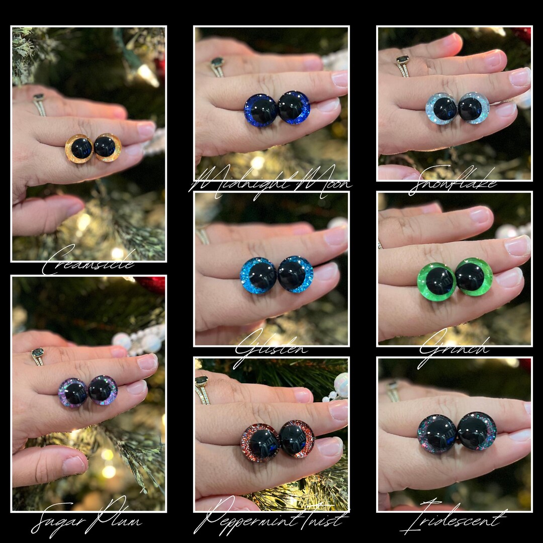 18mm Kawaii Hand Painted Glitter Safety Eyes [individual and Packs ...