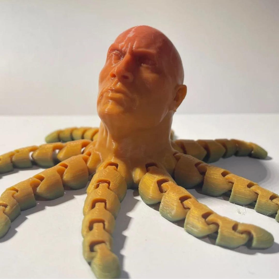 The Ultimate Mashup Get Your the Rock Octopus 3D Print - Etsy