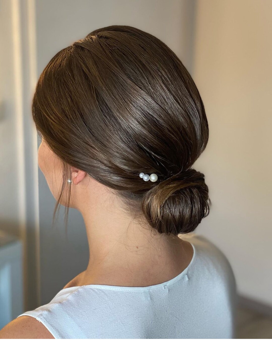 Minimalist Bridal Hair Pin With Pearls, Small Pearls Pin, Little Hair ...