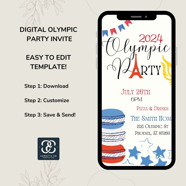 2024 Paris Olympics, Olympic Invitation for Olympic Party, Olympic ...