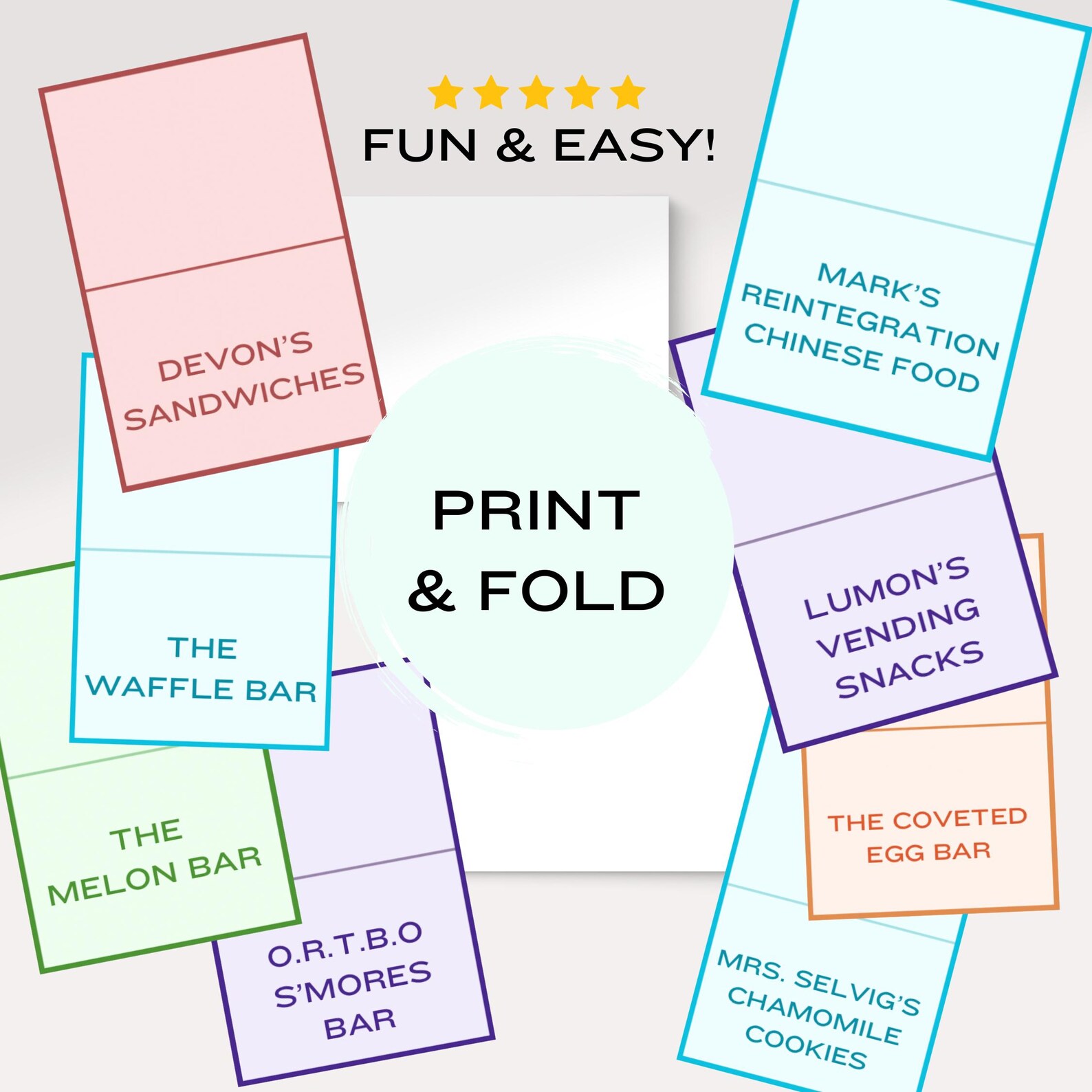 Severance Party, Lumon Food Tags, Severance Party Signs, Funny ...