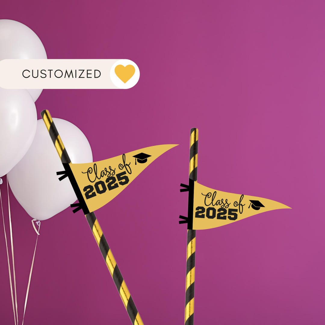 2025 Graduation Party Straws, Graduation Straws, Grad Party Straw ...