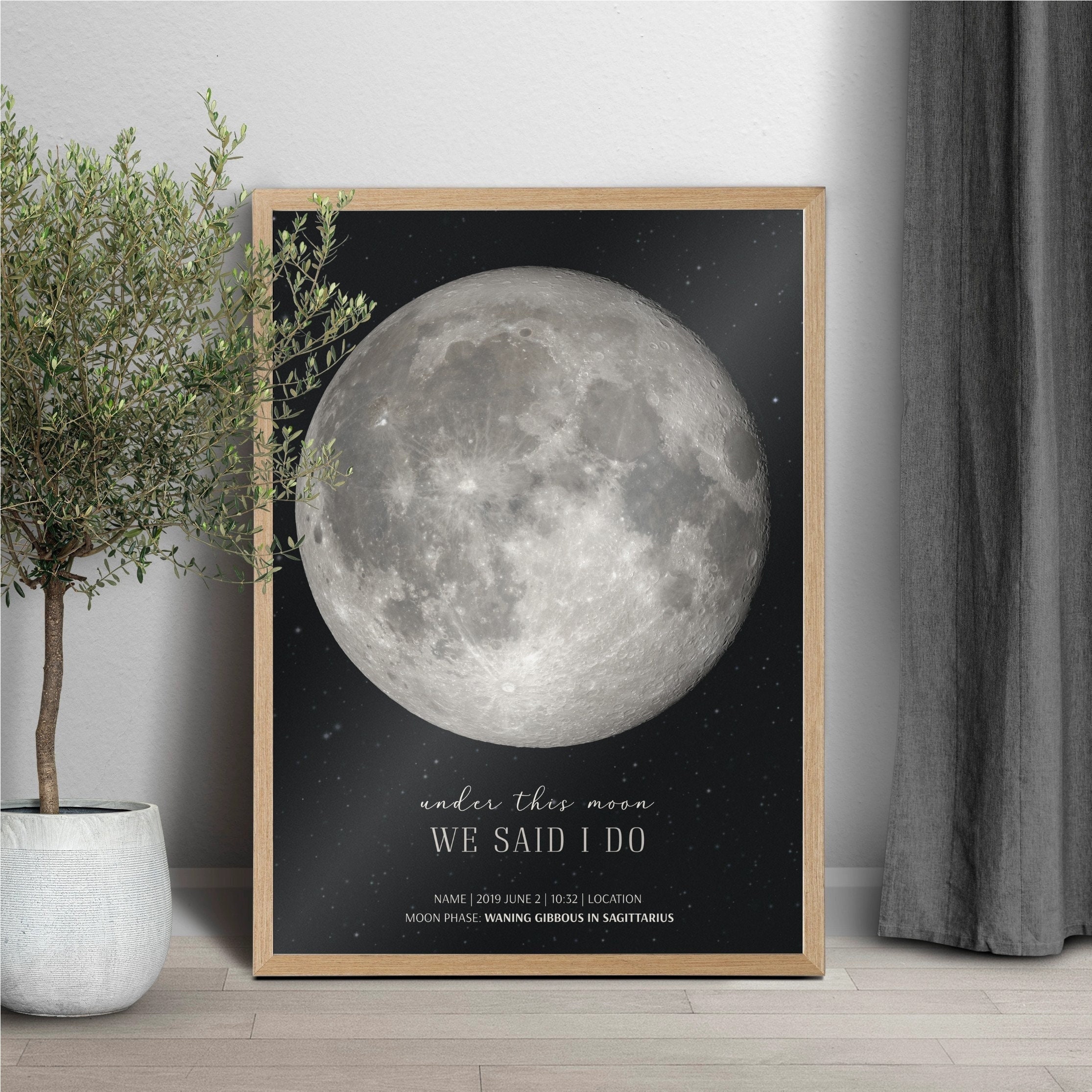 Personalized Gift | Custom Moon Phase | Custom Moon Phase Print Poster ...