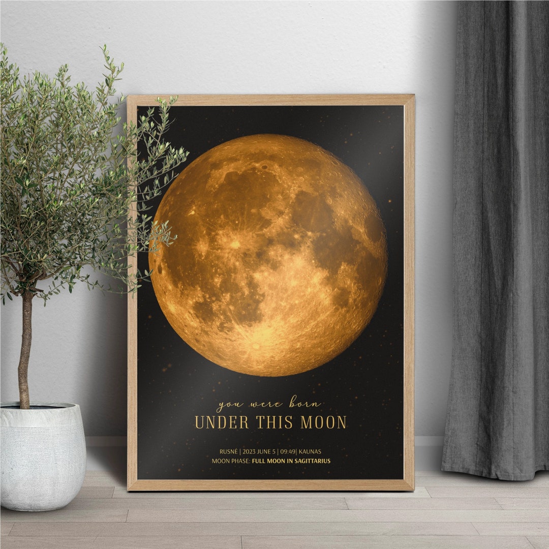 Personalized Gift | Custom Moon Phase | Custom Moon Phase Print Poster ...