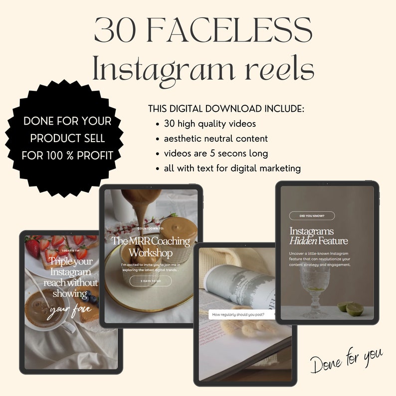Faceless Digital Marketing | Faceless Videos | Faceless Reels Content | Master Resell Rights ...