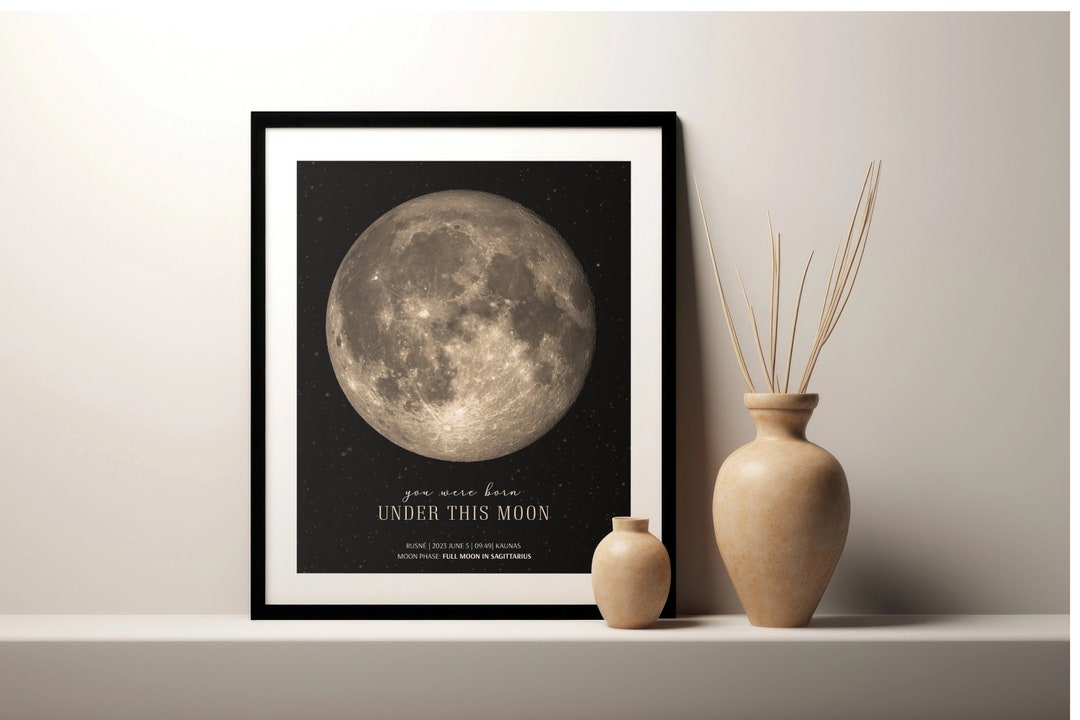 Personalized Gift | Custom Moon Phase | Custom Moon Phase Print Poster ...