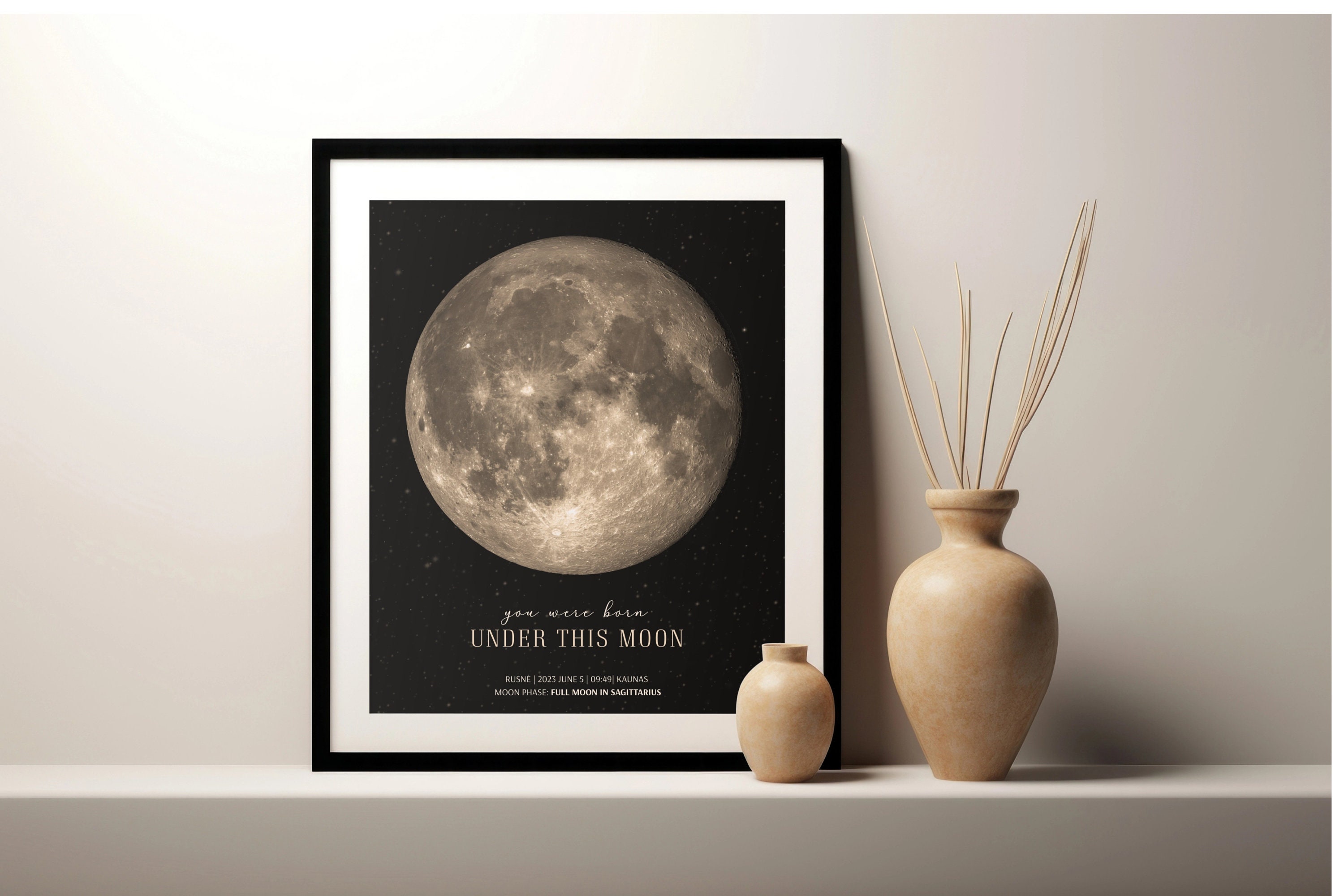 Personalized Gift | Custom Moon Phase | Custom Moon Phase Print Poster ...