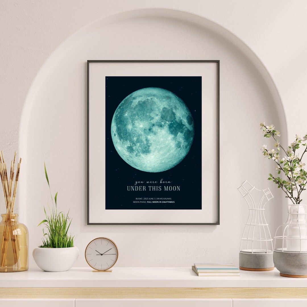 Personalized Gift | Custom Moon Phase | Custom Moon Phase Print Poster ...