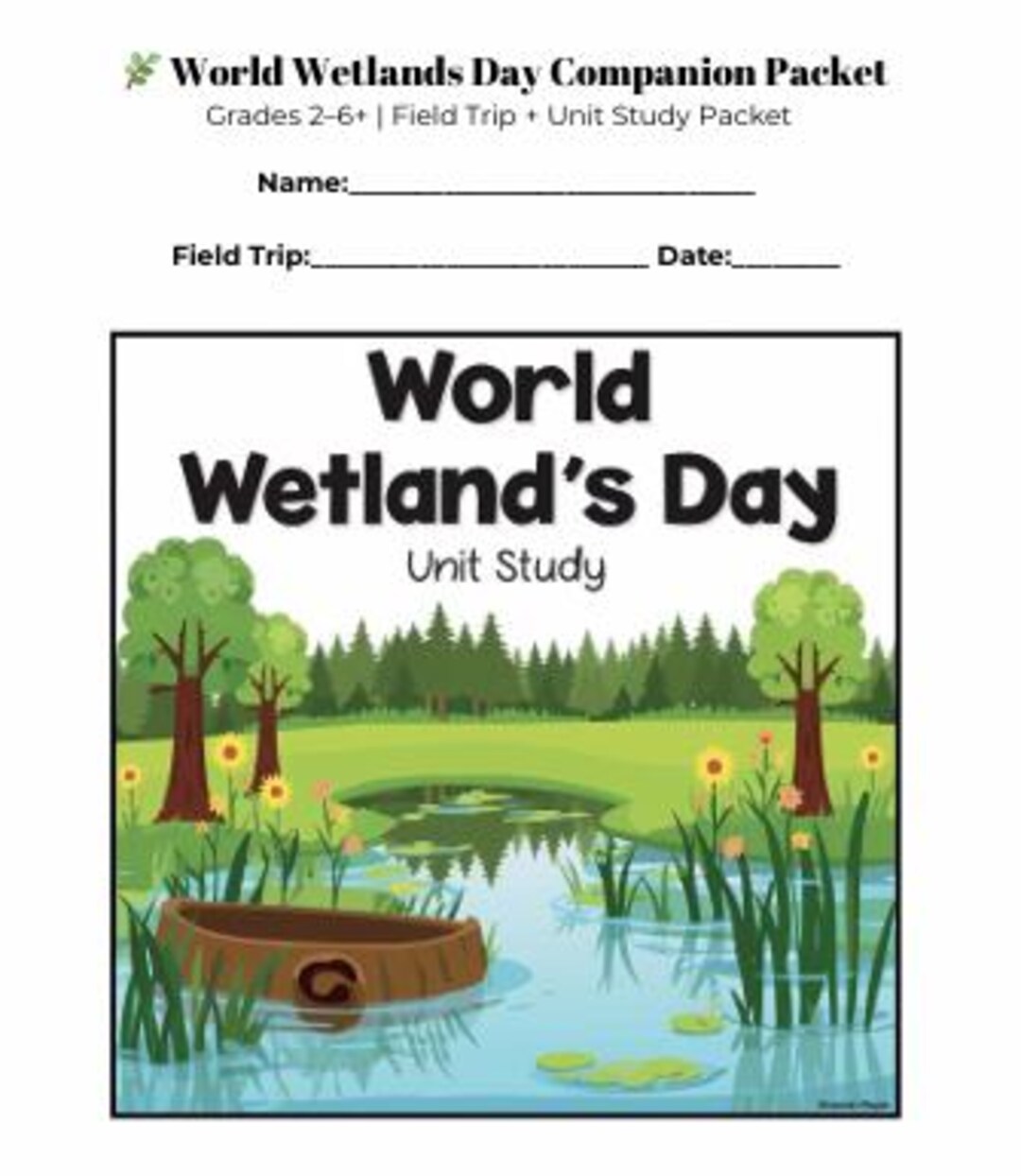 Wetlands Unit Study for Homeschool | World Wetlands Day Science | Multi ...