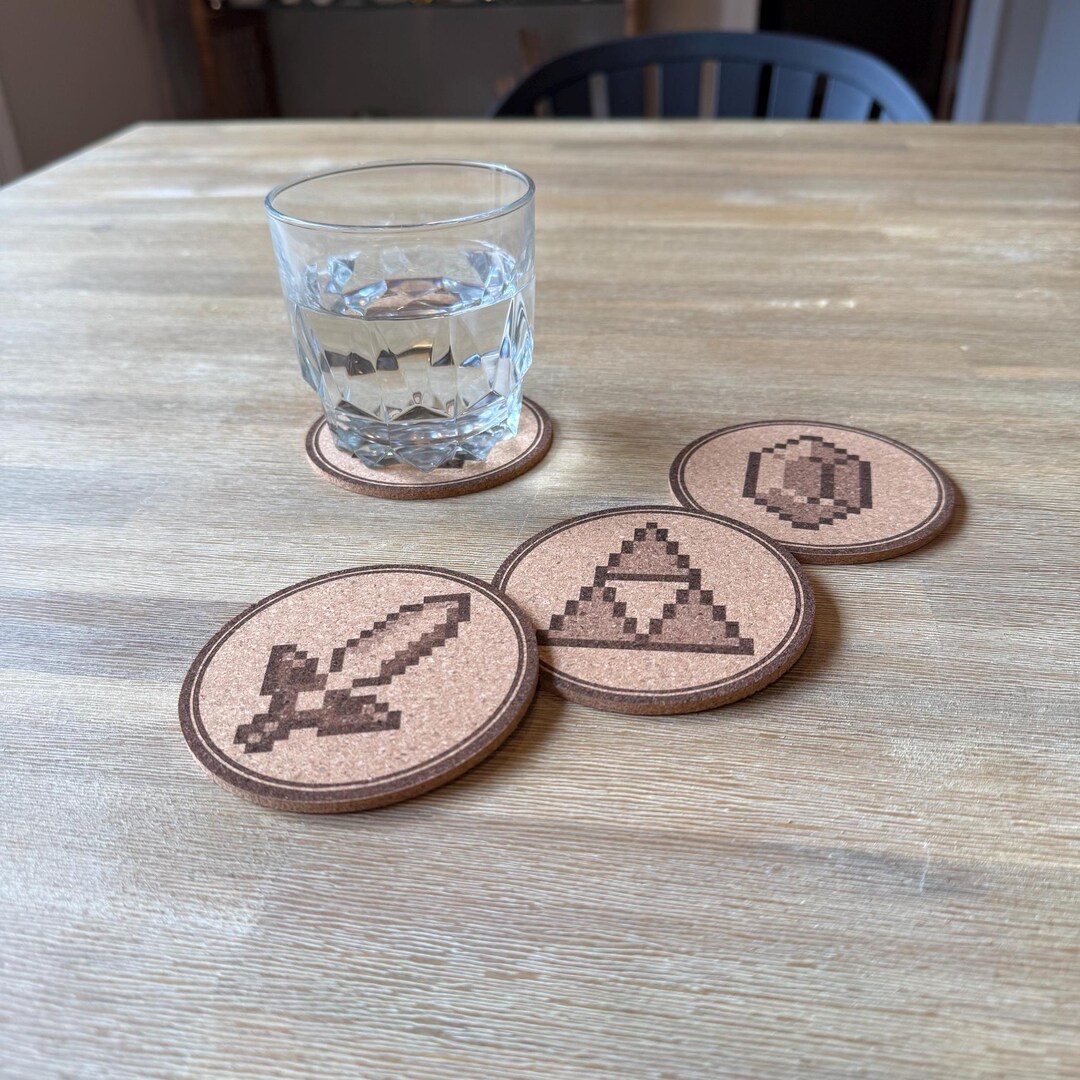 Zelda Cork Coaster Set - Etsy