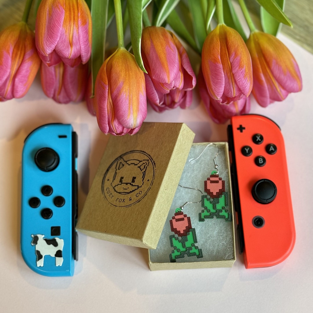 Pixel Stardew Tulip Nintendo Switch Charm Dust Plug Hypoallergenic ...