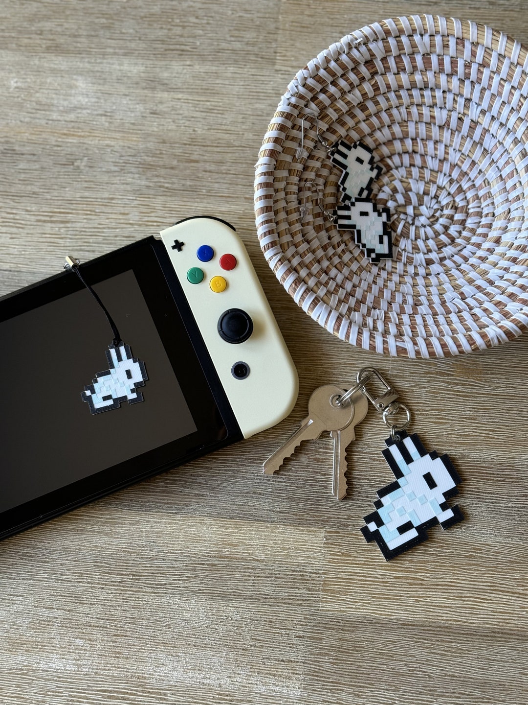 Terraria Bunny | Nintendo Switch Charm Dust Plug | Hypoallergenic ...