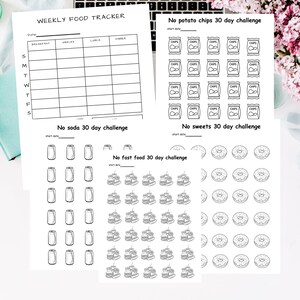 Healthy Habits Tracker Bundle, Printable Health Planner 2025, Health ...